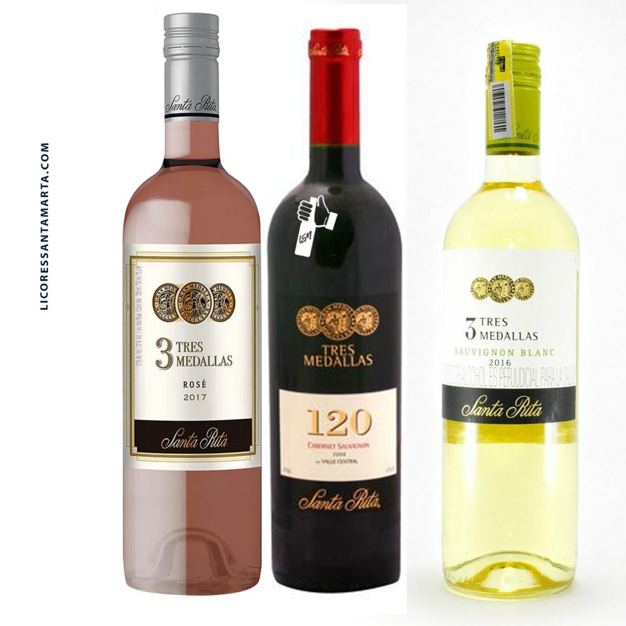 VINO 3 TRES MEDALLAS – Licores Santa Marta
