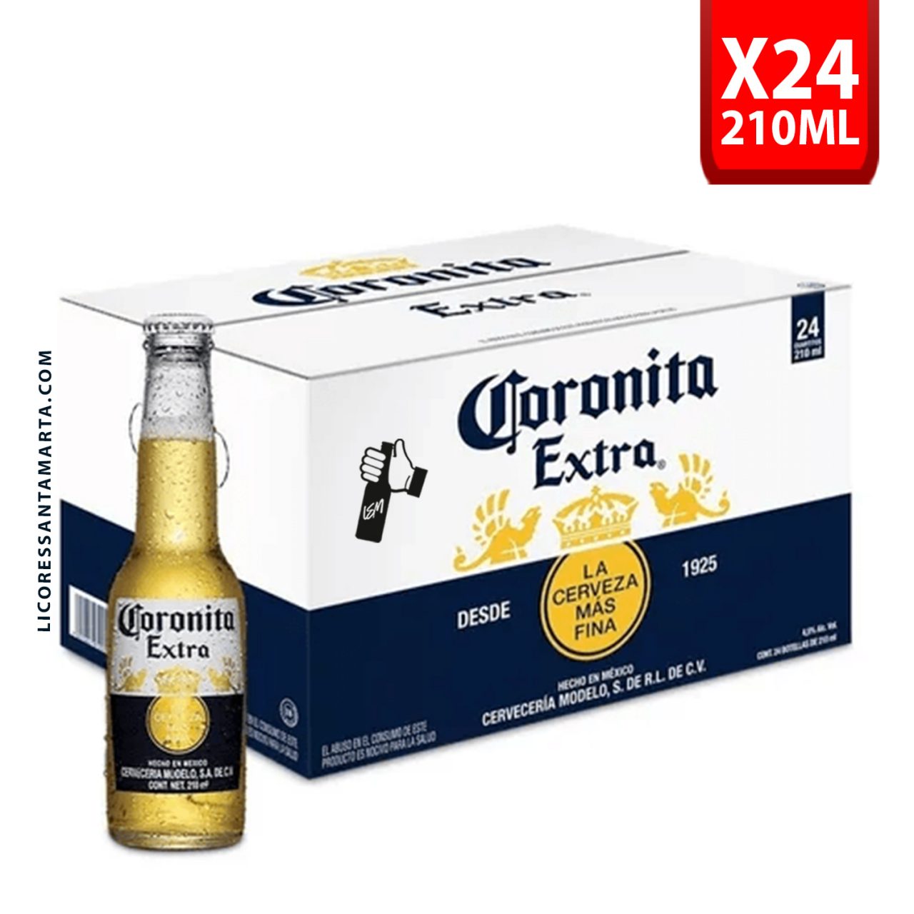 CORONITA 210ml 24 uds. – Licores Santa Marta