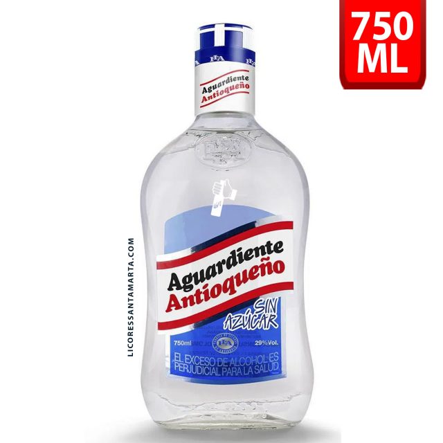 AGUARDIENTE ANTIOQUEÑO TAPA AZUL 750ml – Licores Santa Marta
