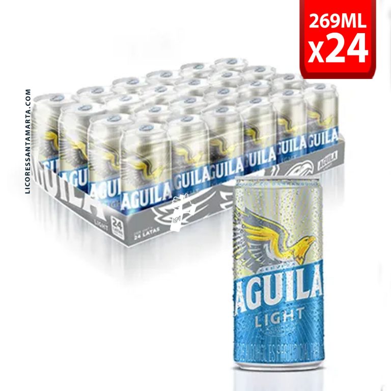 AGUILA LIGHT LATA 269 ml X 24 uds. – Licores Santa Marta