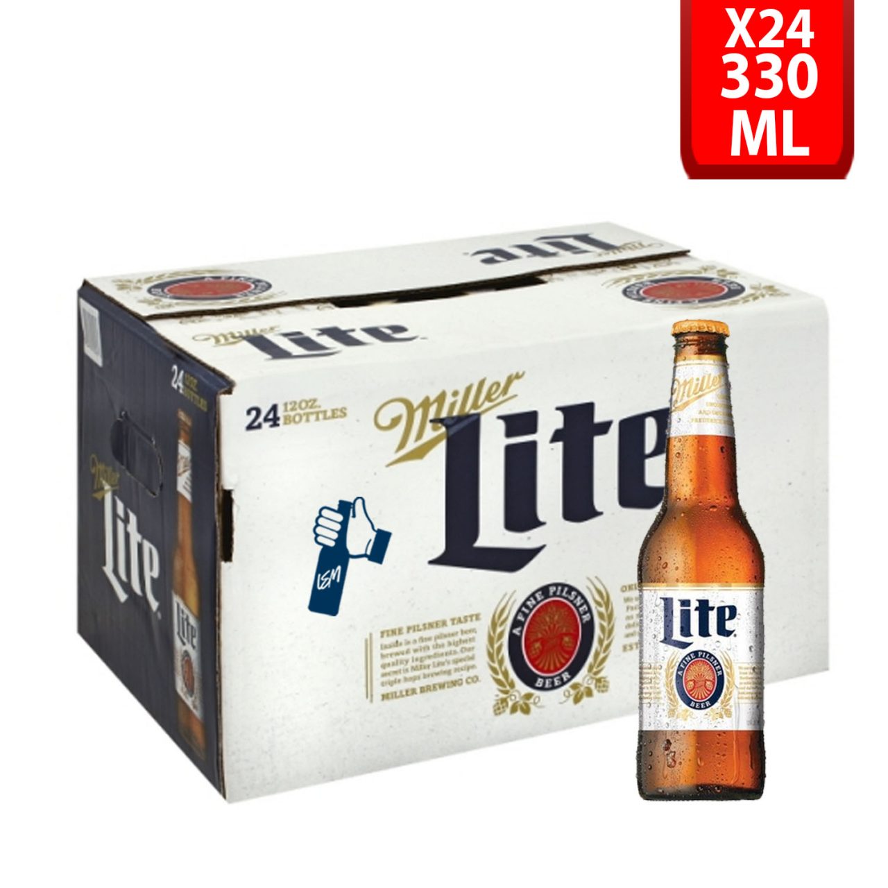 MILLER LITE BOTELLA 24 unds. – Licores Santa Marta