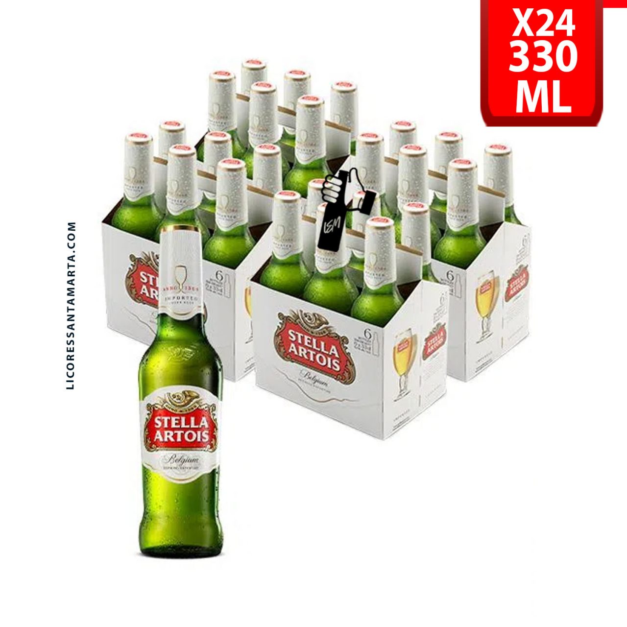 STELLA ARTOIS BOTELLA CAJA 24 unds. – Licores Santa Marta